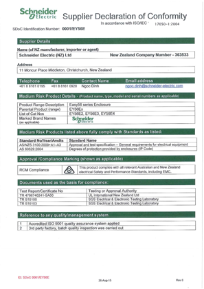RCM Declaration of conformity | Schneider Electric