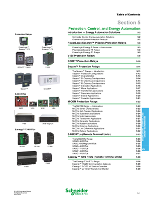 Digest Catalog 05: Protection, Control, and Energy Automation (SEP 2022 ...