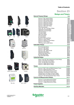 Digest Catalog 23: Relays and Timers (OCT 2020) | Schneider Electric
