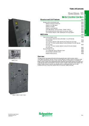 Motor Control Centers MCC: Section 15 - Digest 179 | Schneider Electric