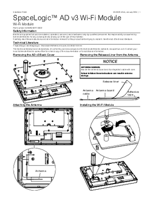 SpaceLogic™ AD v3 Wi-Fi Module Installation Sheet | Schneider Electric