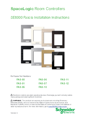 SpaceLogic SE8000 Room Controllers Fascia Installation Sheet ...