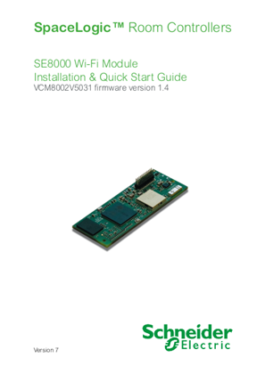 SpaceLogic VCM8002 Wi-Fi Module for SE8000 Installation & Quick Start ...