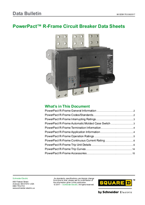 PowerPacT R-Frame Circuit Breaker Data Sheets Data Bulletin | Schneider ...