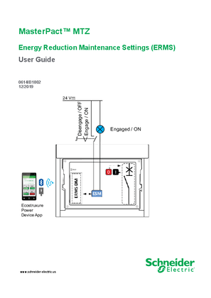 MasterPact MTZ Energy Reduction Maintenance Settings (ERMS) User Guide ...