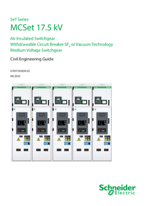 MCSET 17,5 kV CIVIL ENGINEERING GUIDE | Schneider Electric
