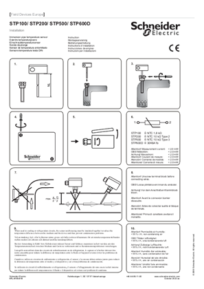 SpaceLogic Sensors - Immersion Temperature Sensors, STP100, STP200 ...