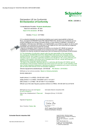 EU Declaration of Conformity Declaração de Conformidade | Schneider ...