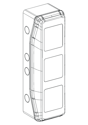 Mureva Interface modules Enclosure 3 openings - 3D CAD Diagramas CAD ...