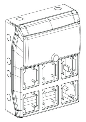 Mureva Enclosure for 6 sockets outlets - 3D CAD Diagramas CAD ...