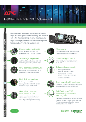 APC NetShelter Rack PDU Advanced Gen 2 Brochure | Schneider Electric