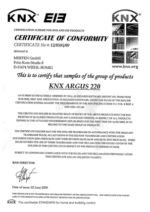 KNX - Certificate | 슈나이더 일렉트릭