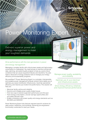 EcoStruxure Power Monitoring Expert 2017 Brochure | Schneider Electric