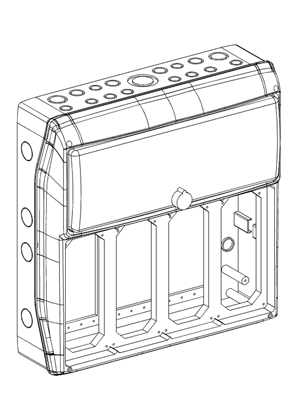 Mureva Enclosure for 4 interlocked socket outlets - 3D CAD | Schneider ...