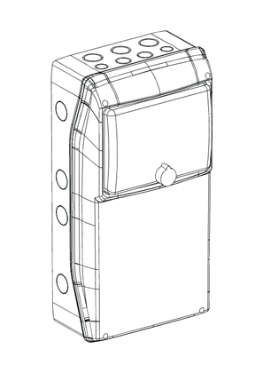 Mureva Polyvalent Enclosure with smooth face 8 modules H 460mm - 3D CAD ...