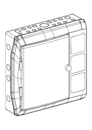 Mureva Modular Enclosure with interface 2x12 modules 3 openings - 3D ...