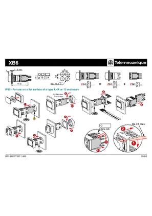 XB6... Control and signalling units 16 diameter Instruction sheet ...