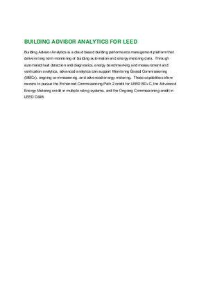 Building Advisor - LEED (Global) | Schneider Electric