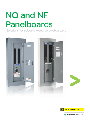 Square D NQ NF Selectively Coordinated Panelboards Brochure | Schneider ...