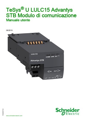 TeSys U LULC15 Advantys STB Modulo di comunicazione Manuale utente ...