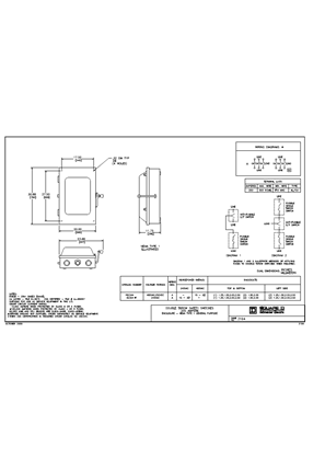 Technical drawing for 2D CAD: Double Throw Safety Switch, 200A, NEMA ...