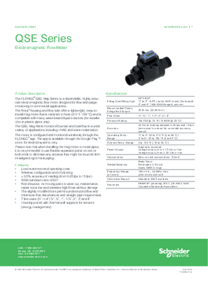 QSE Series Specification Sheet | Schneider Electric