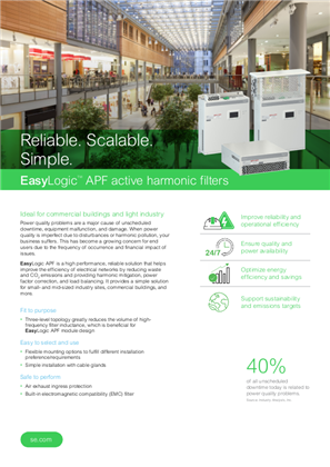 EasyLogic APF Active Harmonic Filters Flyer | Schneider Electric