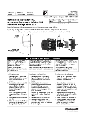 Definite Purpose Starter, Class 8911 Types DPSO and DPSG Instruction ...