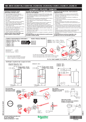 100–400 A GS2AH130, GS2AH140, GS2AH430, GS2AH440, GS2AE2, GS2AE21 ...