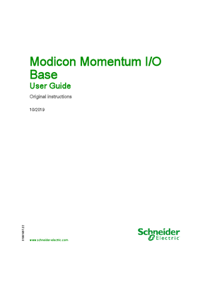 Modicon Momentum I/O Base, User Guide | Schneider Electric