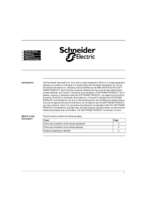 License Agreement Instruction sheet | Schneider Electric