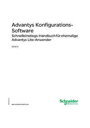 Advantys Konfigurations-Software, Schnelleinstiegs-Handbuch für ...