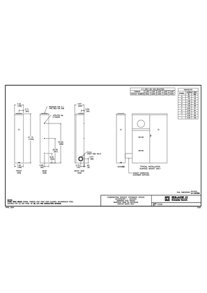 Technical drawing for OVERHEAD FEED TROUGH RAINPROOF NEMA TYPE 3R ...
