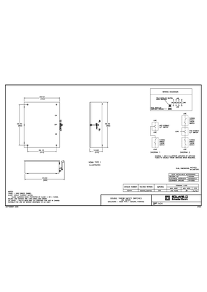 Technical drawing for 2D CAD: Double Throw Safety Switch, 200A, NEMA ...
