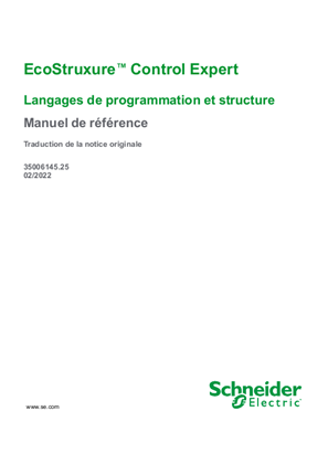 EcoStruxure™ Control Expert - Langages de programmation et structure ...
