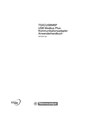 TSXCUSBMBP, USB Modbus Plus-Kommunikationsadapter Benutzerhandbuch ...