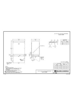 Technical drawing for Dry-Type Isolation Transformers 51-75 KVA Three ...