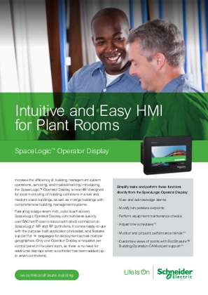 Flyer - SpaceLogic Operator Display - EcoStruxure Building | Schneider ...