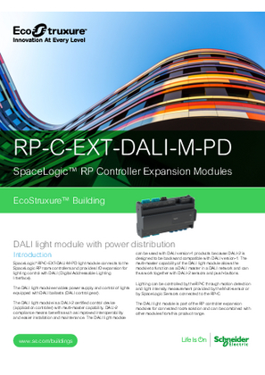 RP-C-EXT-DALI-M-PD - SpaceLogic RP Controller Expansion Modules ...