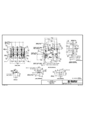 OEM OUTLINE HVL SELECTOR SWITCH UPRIGHT 5 & 15 Kv, 600a, 61 Ka CAD ...