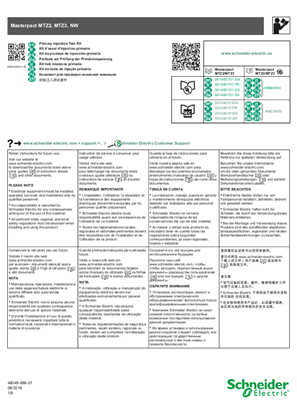MasterPacT MTZ2, MTZ3, and NW Circuit Breakers Primary Injection Test ...