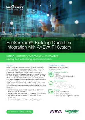 EcoStruxure Building Operation AVEVA PI Integration Brochure | Schneider Electric