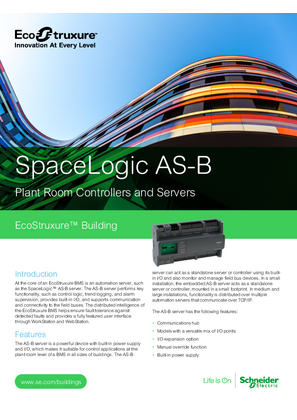 SpaceLogic AS-B - Plant Room Controllers and Servers Specification ...