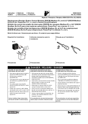 Replacement Breaker Status Control Module (BSCM) for PowerPacT H-, J ...