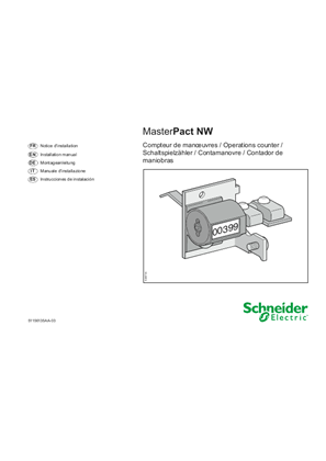 MasterPact NW - Operations counter - Instruction Sheet | Schneider Electric