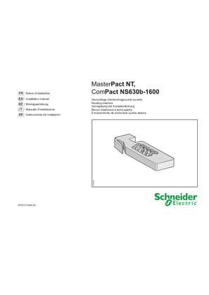 MasterPact NT,ComPact NS630b-1600 - Racking Interlock - Instruction ...