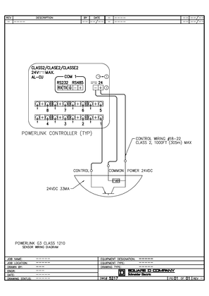 POWERLINK G3 CLASS 1210 SENSOR WIRING DIAGRAM | Schneider Electric