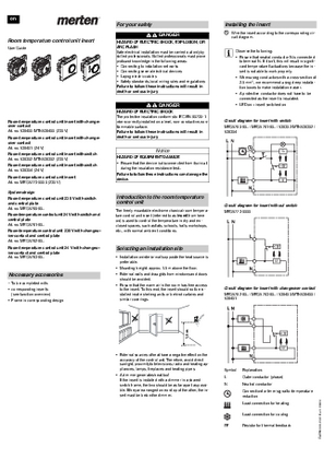 Room temperature control unit insert-User Guide | Schneider Electric