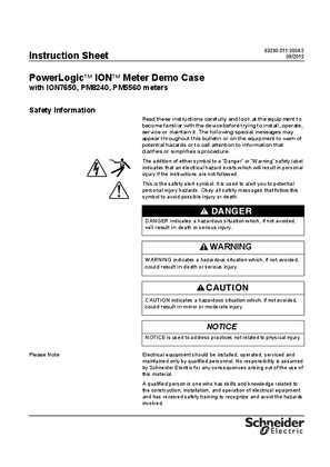 PowerLogic ION Meter Demo Case with ION7650, PM8240, PM5560 -EN ...