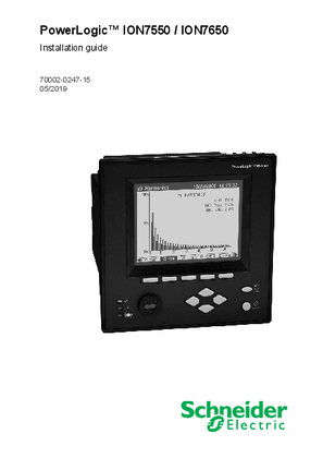 PowerLogic ION7550/ION7650 Installation guide | Schneider Electric
